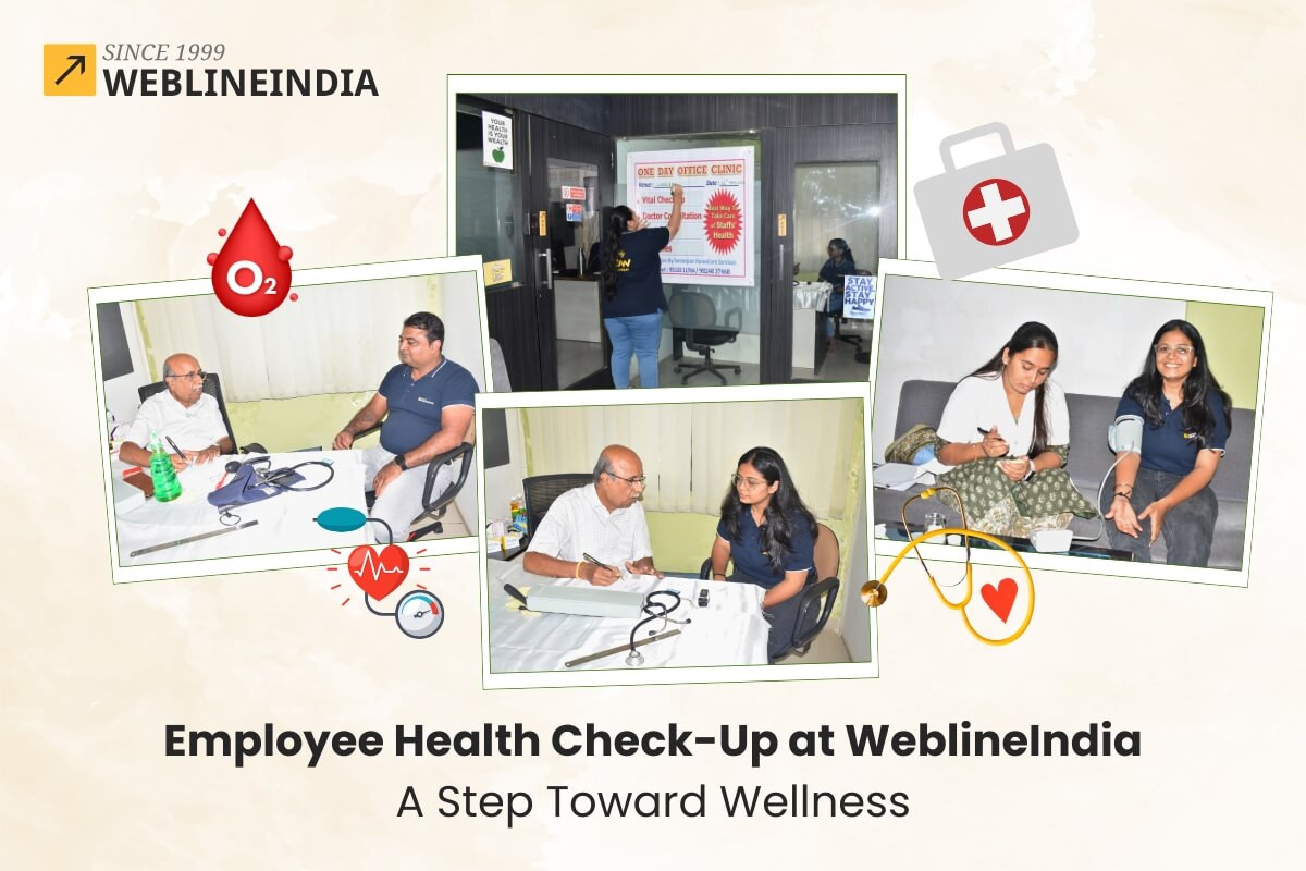 WeblineIndia Hosts Health Check-Up Camp for Employees
